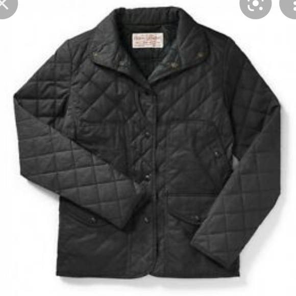 Filson | Jackets & Coats | Filson Black Waxed Cotton Quilted Mile Field ...